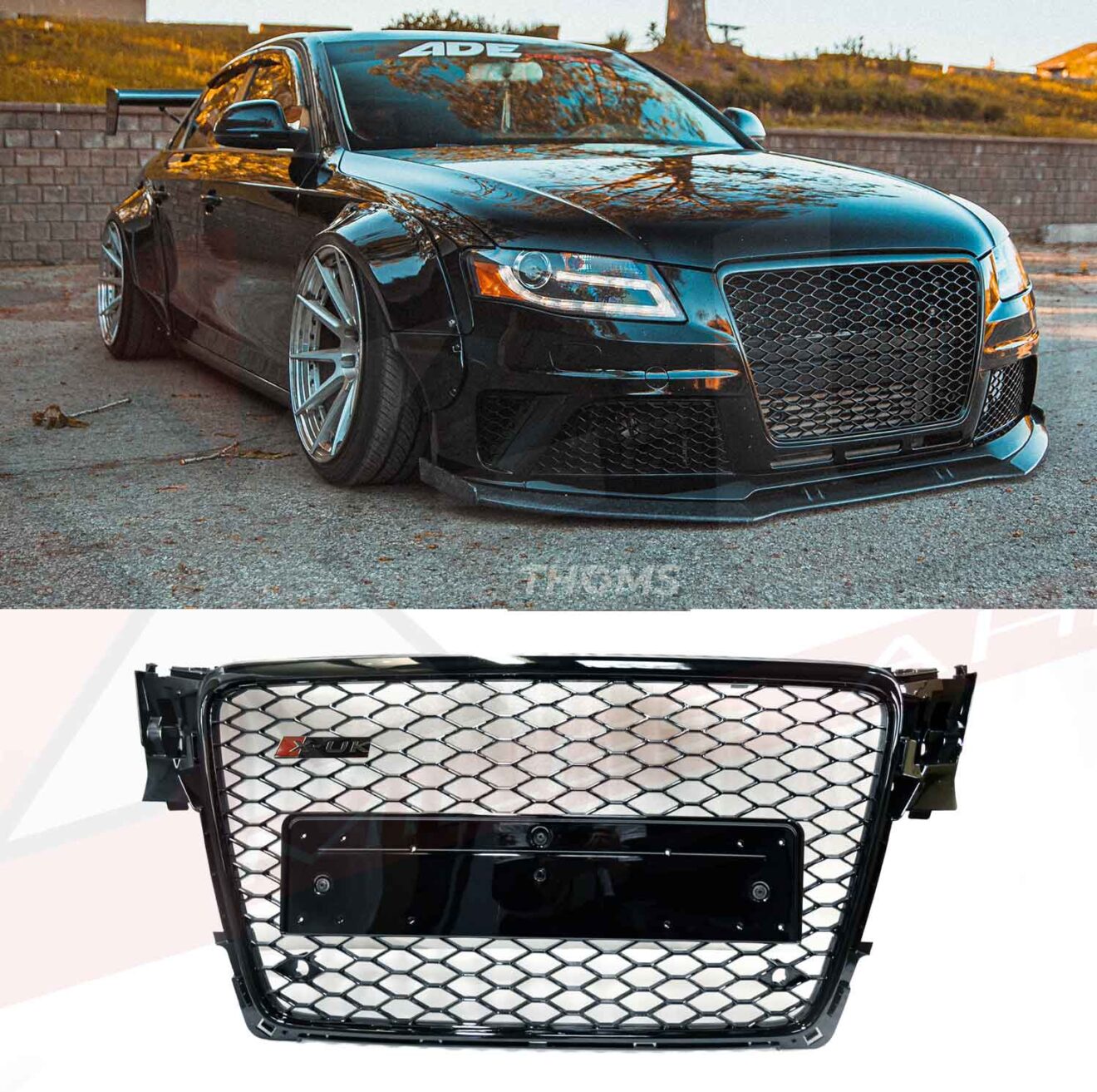 RS4 B8 style grill gloss black to fit Audi A4 S4 2008-2012