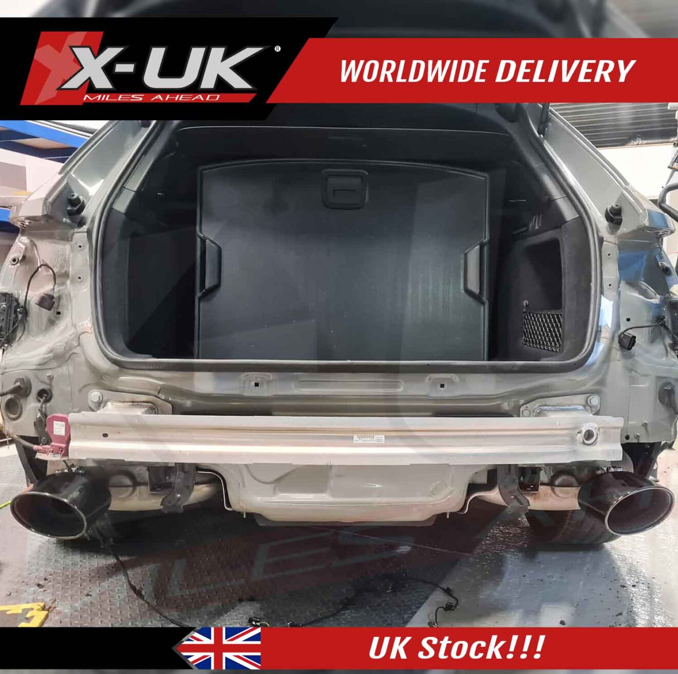 RS4 B9 rear diffuser style 2015-2019 to fit Audi A4 Sline & S4