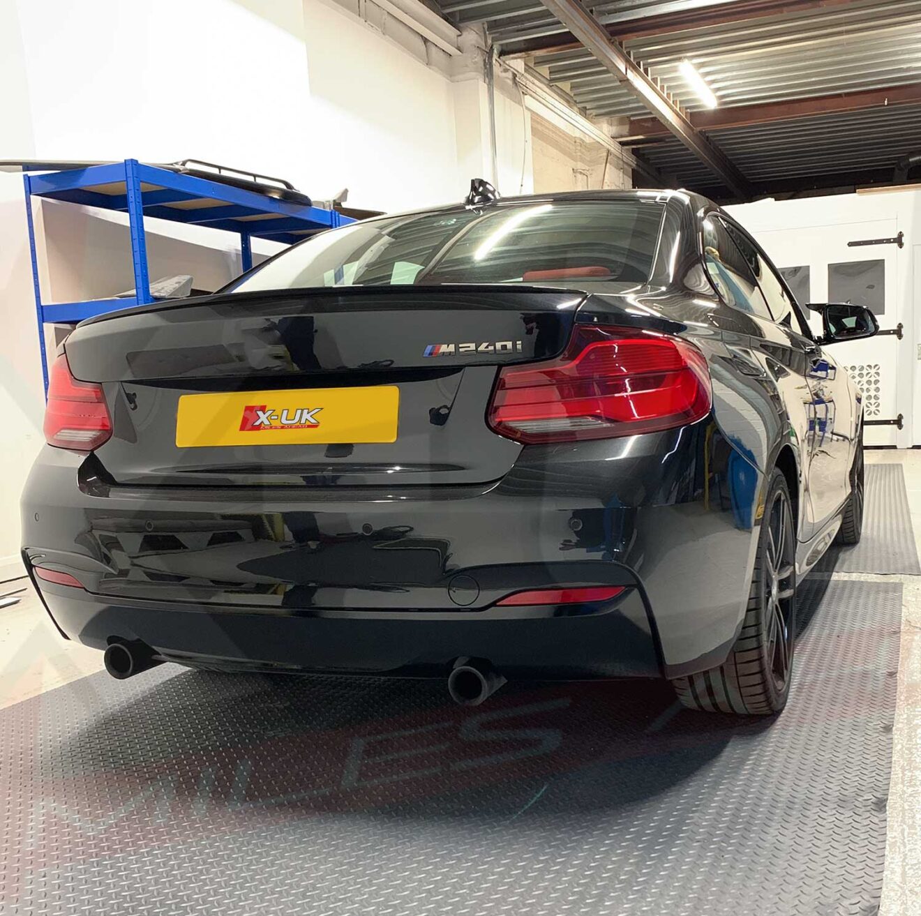 BMW 2 Series F22 F23 M Performance style gloss black rear diffuser 1.1