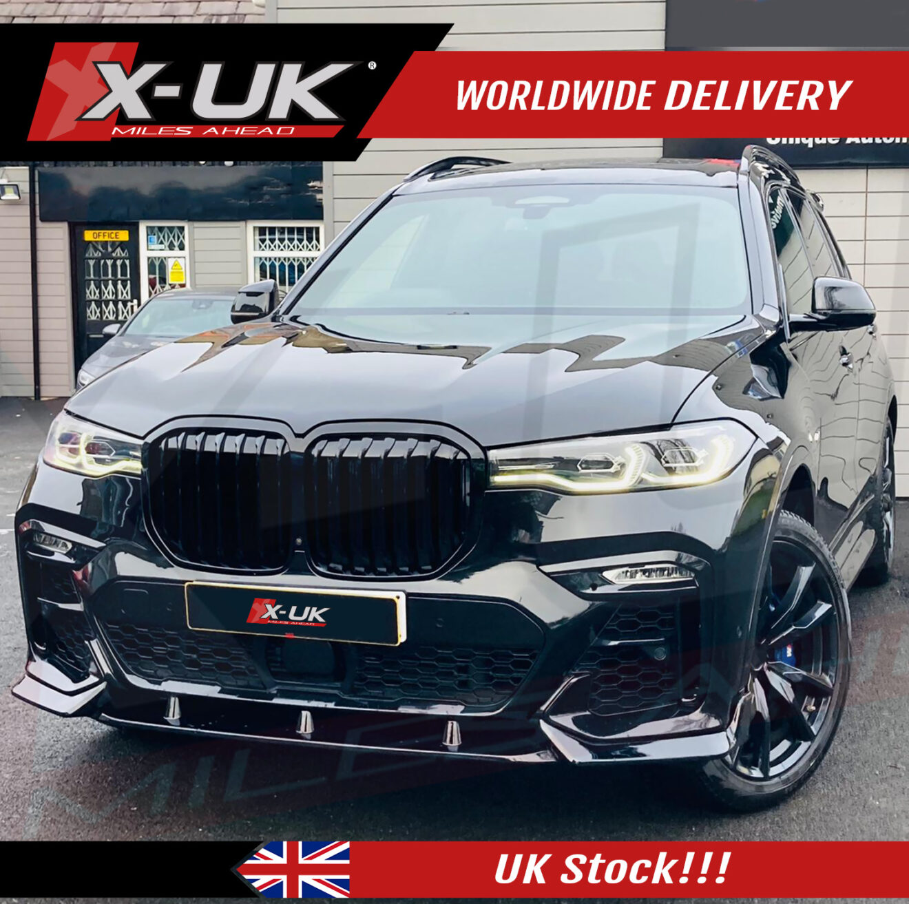 BMW X7 G07 body kit 2019-2020 splitter side skirts rear diffuser