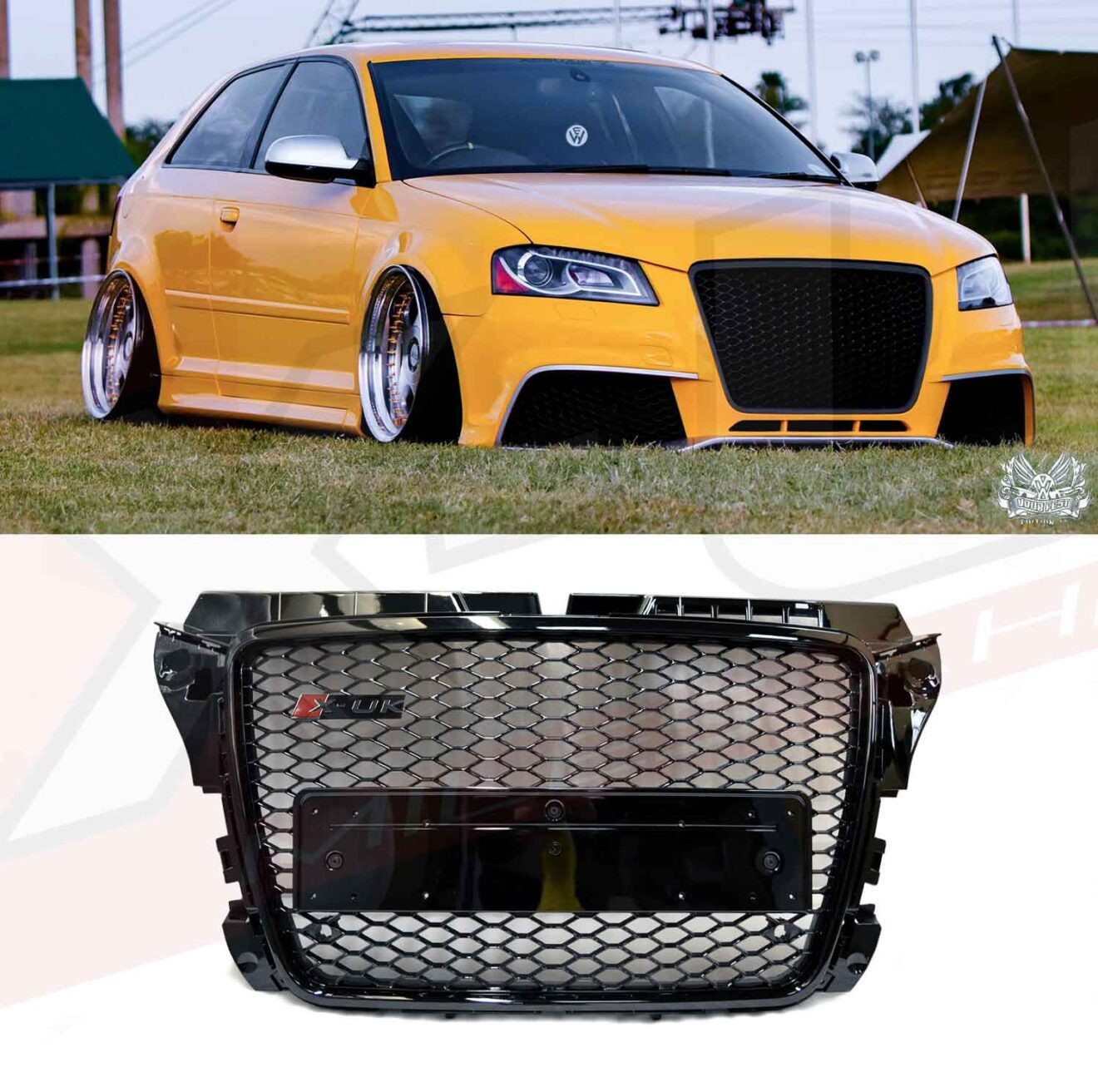 Audi RS3 honeycomb grill to fit Audi A3 S3 8P 2009-2012