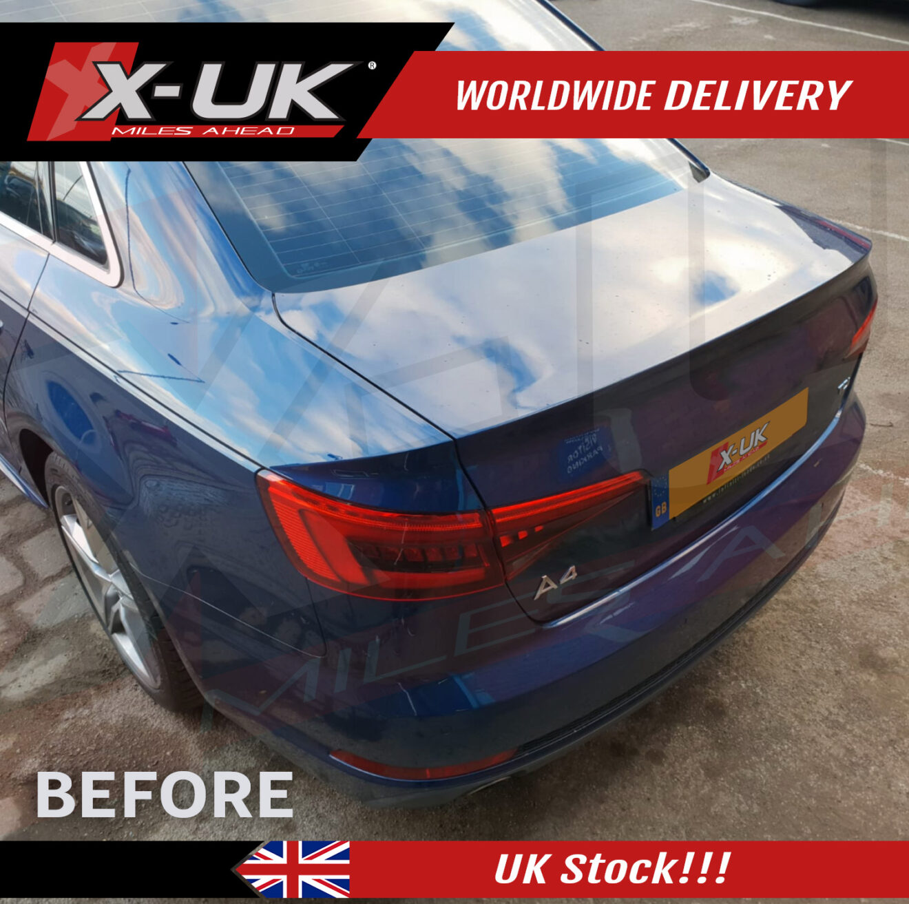 Audi A4 boot spoiler to fit S-line and S4 B9 2016-2019