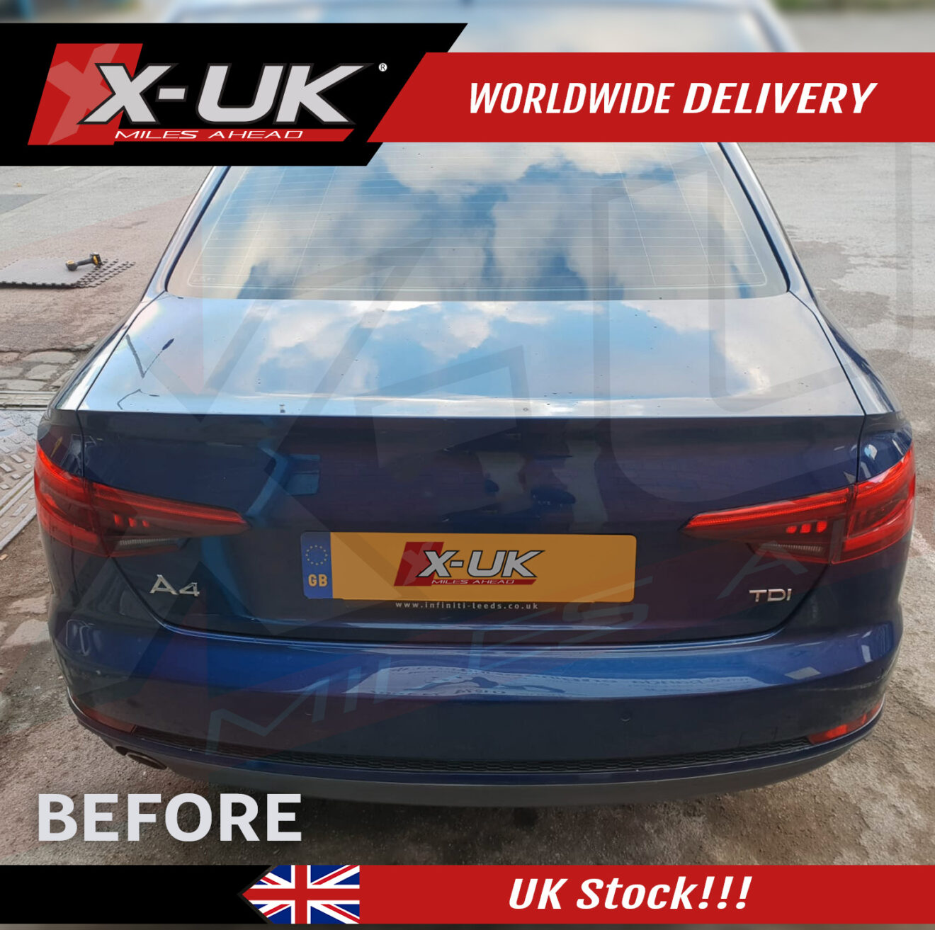 Audi A4 boot spoiler to fit S-line and S4 B9 2016-2019