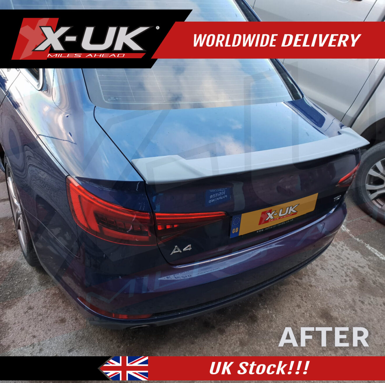 Audi A4 boot spoiler to fit S-line and S4 B9 2016-2019