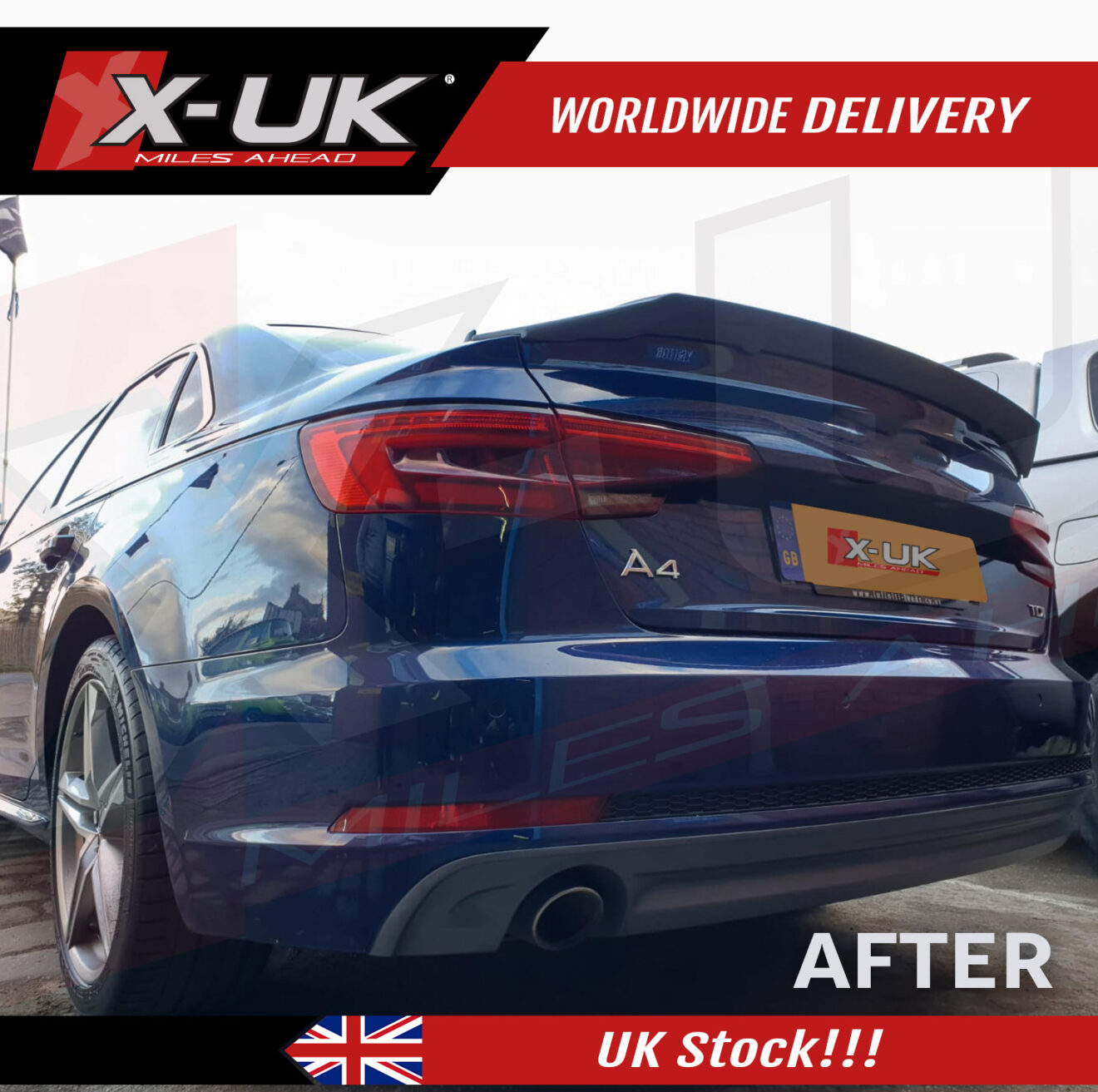 Audi A4 boot spoiler to fit S-line and S4 B9 2016-2019
