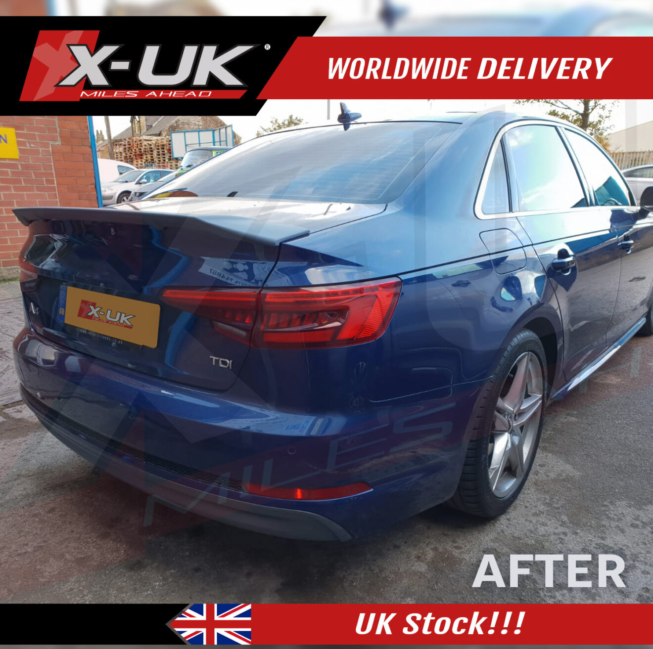 Audi A4 boot spoiler to fit S-line and S4 B9 2016-2019