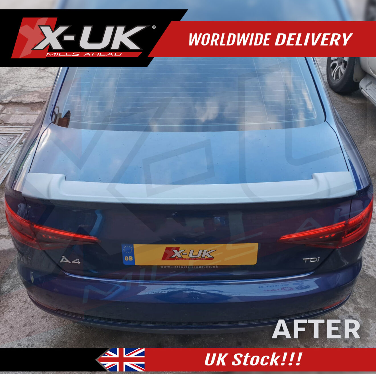 Audi A4 boot spoiler to fit S-line and S4 B9 2016-2019