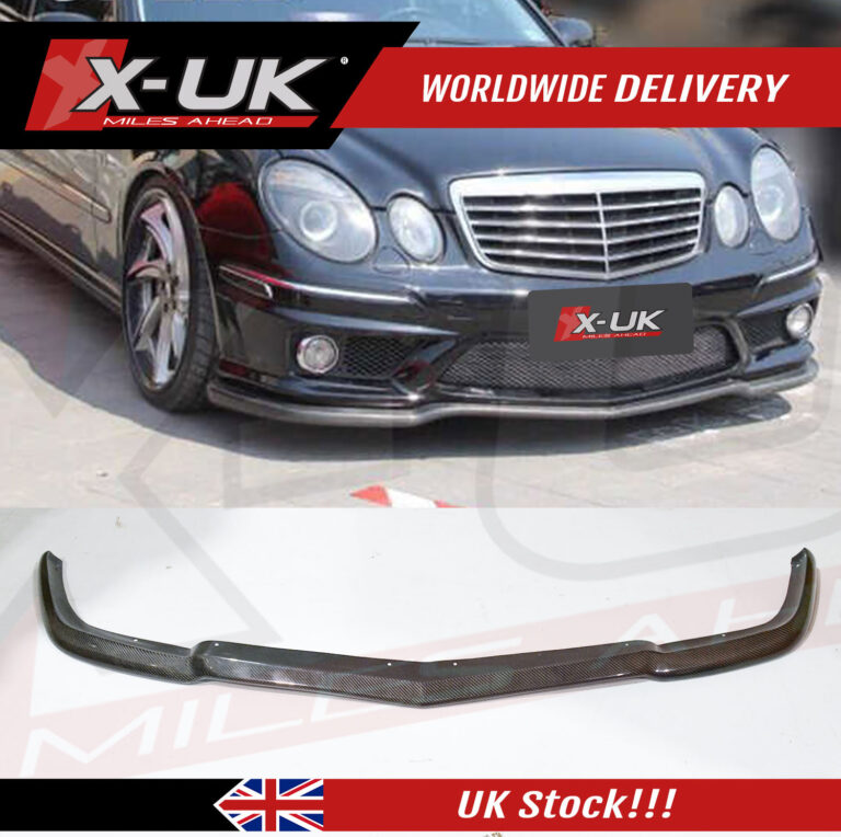Mercedes E Class W211 E63 AMG CS style carbon fibre front splitter lip