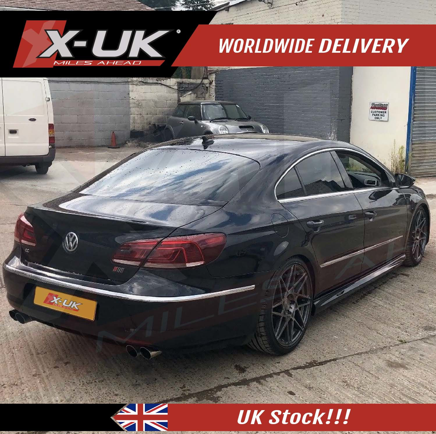 Passat CC 2013-2016 R line style side skirts upgrade