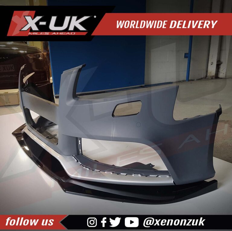 RS5 front splitter lip extension black FRP to fit 2007-2012