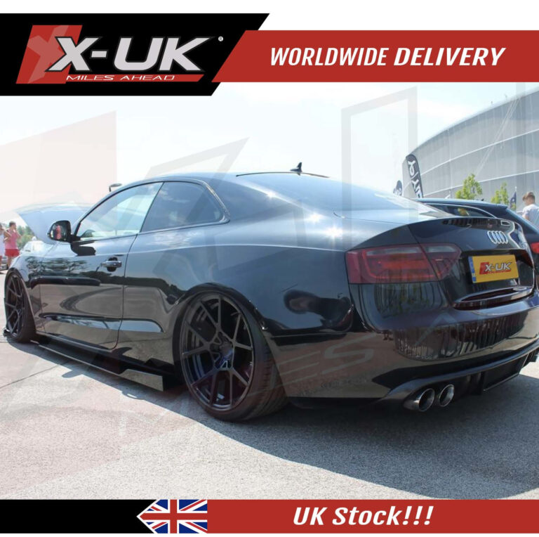 Audi RS5 side skirts black FRP to fit 2007-2015 2 doors