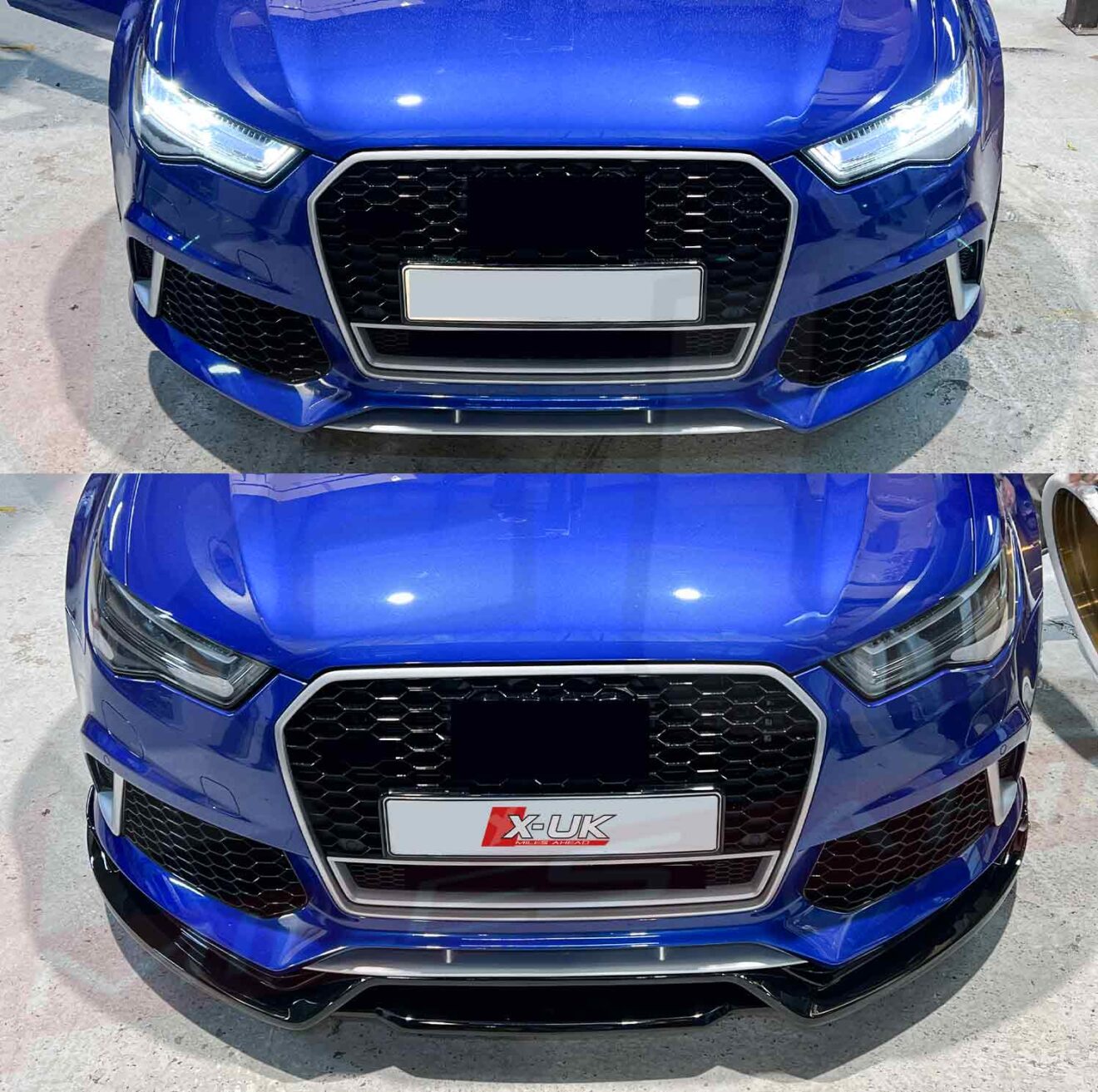 Audi RS6 Avant 2011-2018 front bumper lower splitter lip