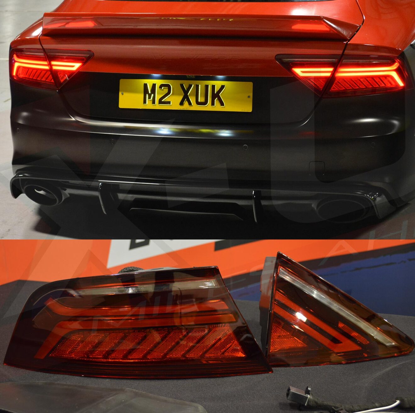 Audi A7 2011- 2015 dynamic LED tail lights rear lamps assemblies