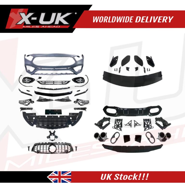 Mercedes W177 A45S style body kit and gloss black aero kit upgrade