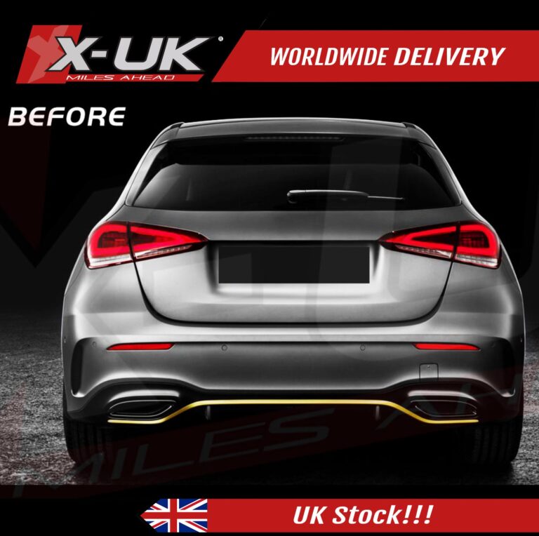 Mercedes W177 A45S style body kit and gloss black aero kit upgrade