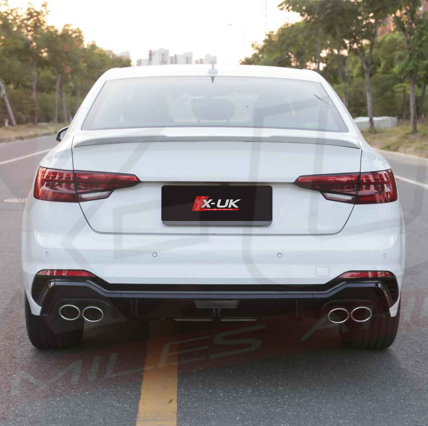 Audi A4 S4 B9 2017 2019 To RS4 Style Rear Bumper Diffuser Body Kit Audi A4 S4 B9 2017 2019 To RS4 Style Rear Bumper Diffuser Body Kit